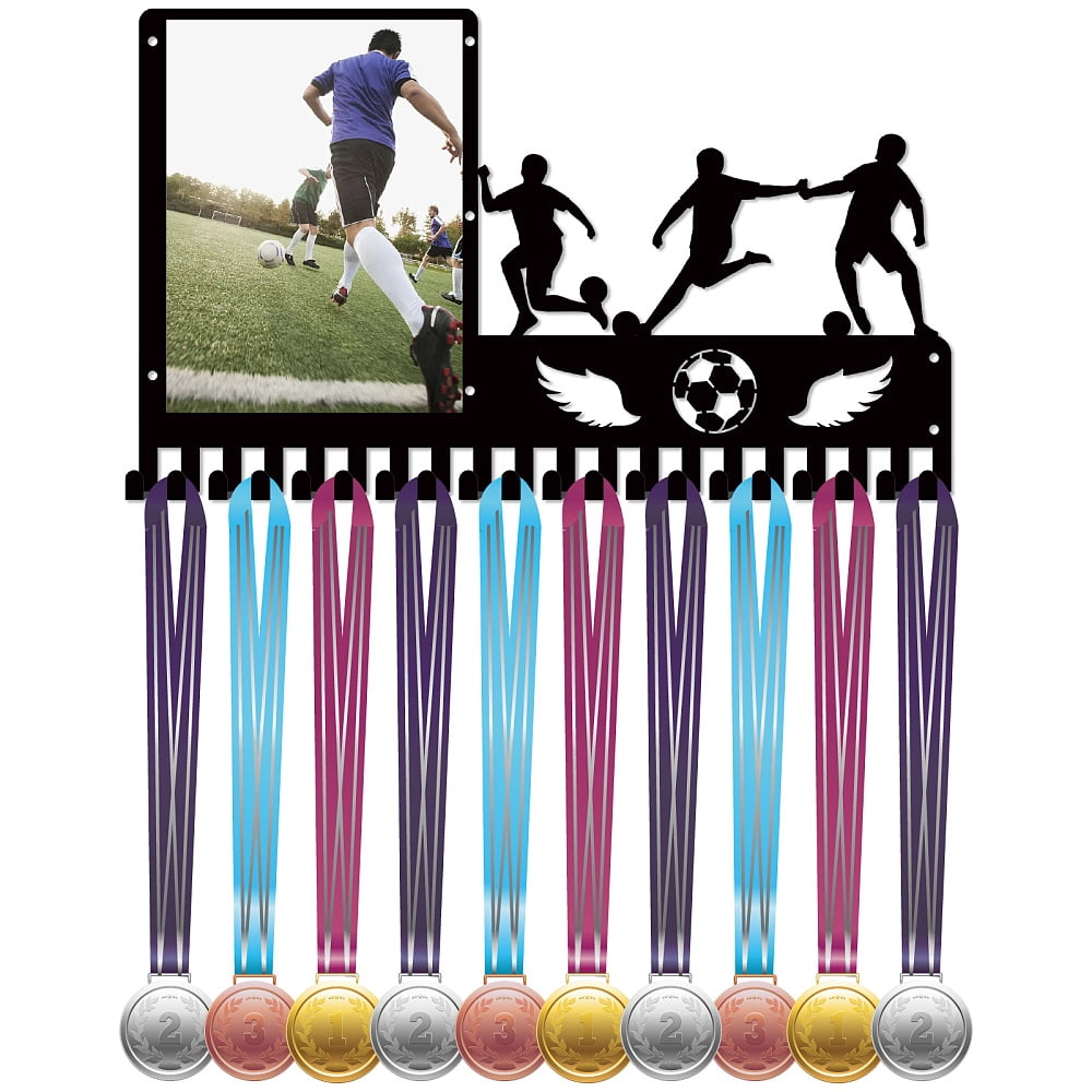 1Set Iron Medal Holder 20 Hook Medal Display Hanger Rack with Photo ...