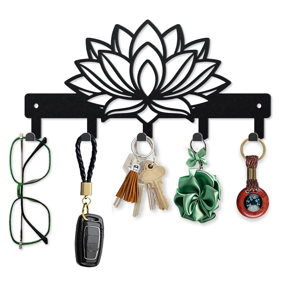 1Set Iron Wall Mounted Hook Hangers Decorative Organizer Rack 5 Hooks ...