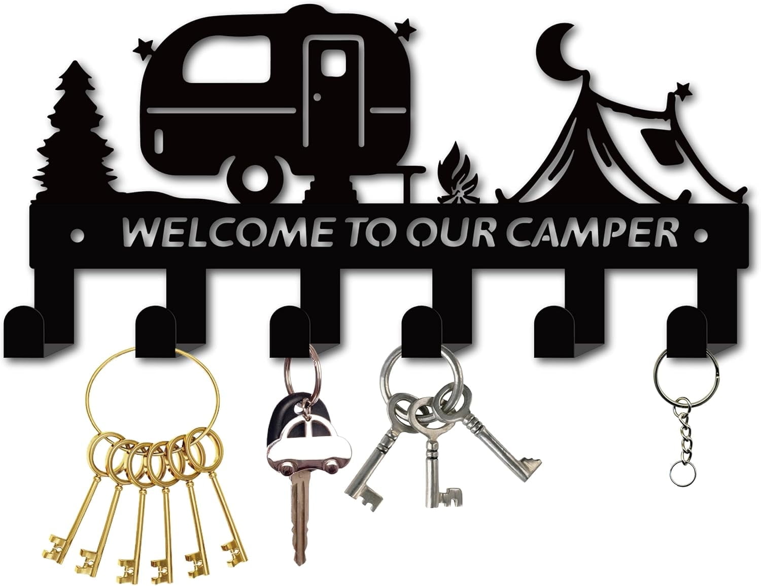 1Set Key Holder for Wall Mounted Key Hooks Iron Key Hanger Holder with ...