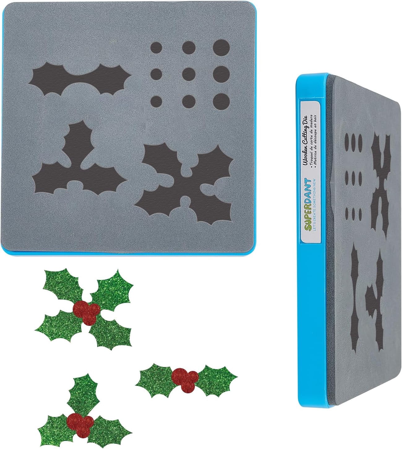 1Set Leather Cutting Dies Christmas Leaf Wooden Die Cutting Christmas ...
