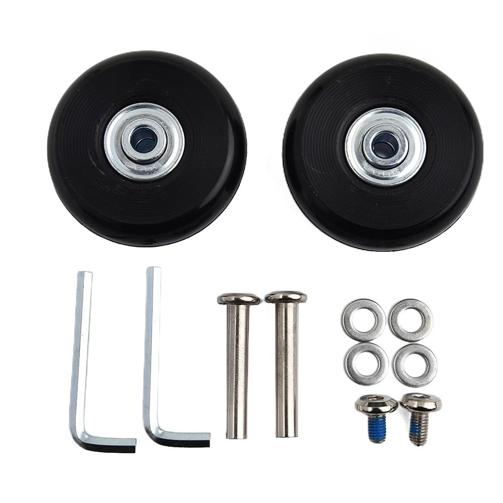 1Set Luggage Wheel Suitcase Replacement Wheels Black with Screw ...