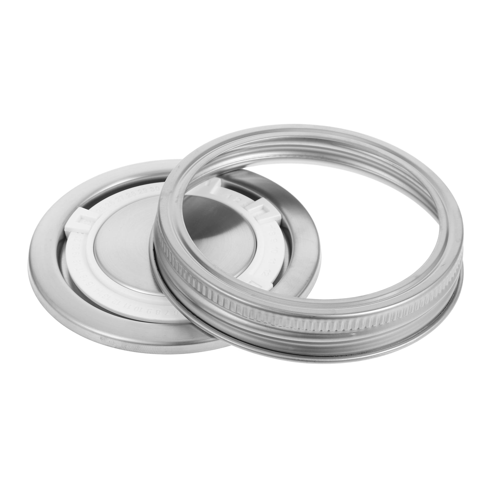 1Set Mason Jar Vacuum Timer Lids Stainless Steel Wide Mouth Mason Jar ...