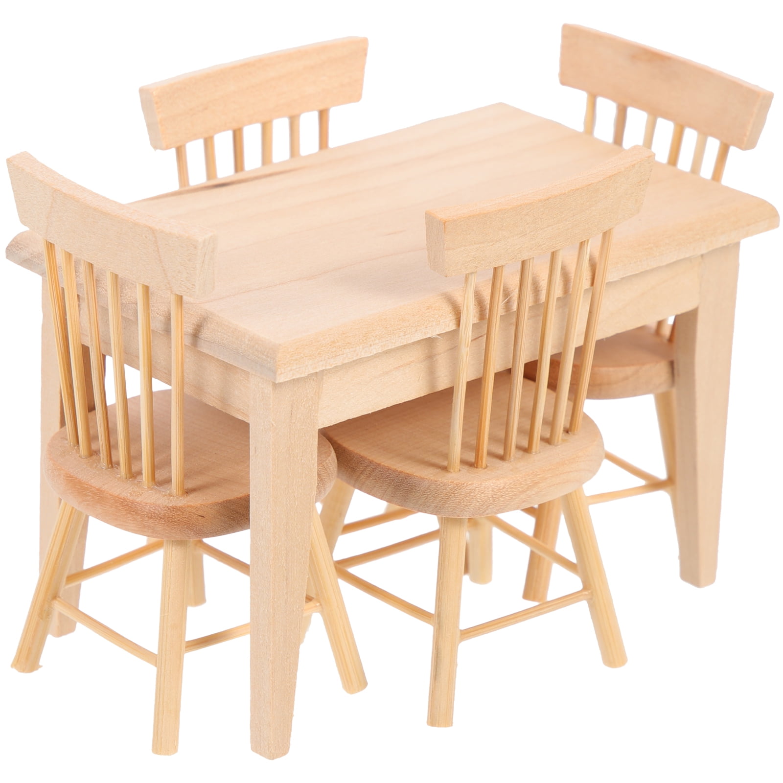 Raindrops Miniature Dining Table and Chairs Set for Doll House Decor in ...