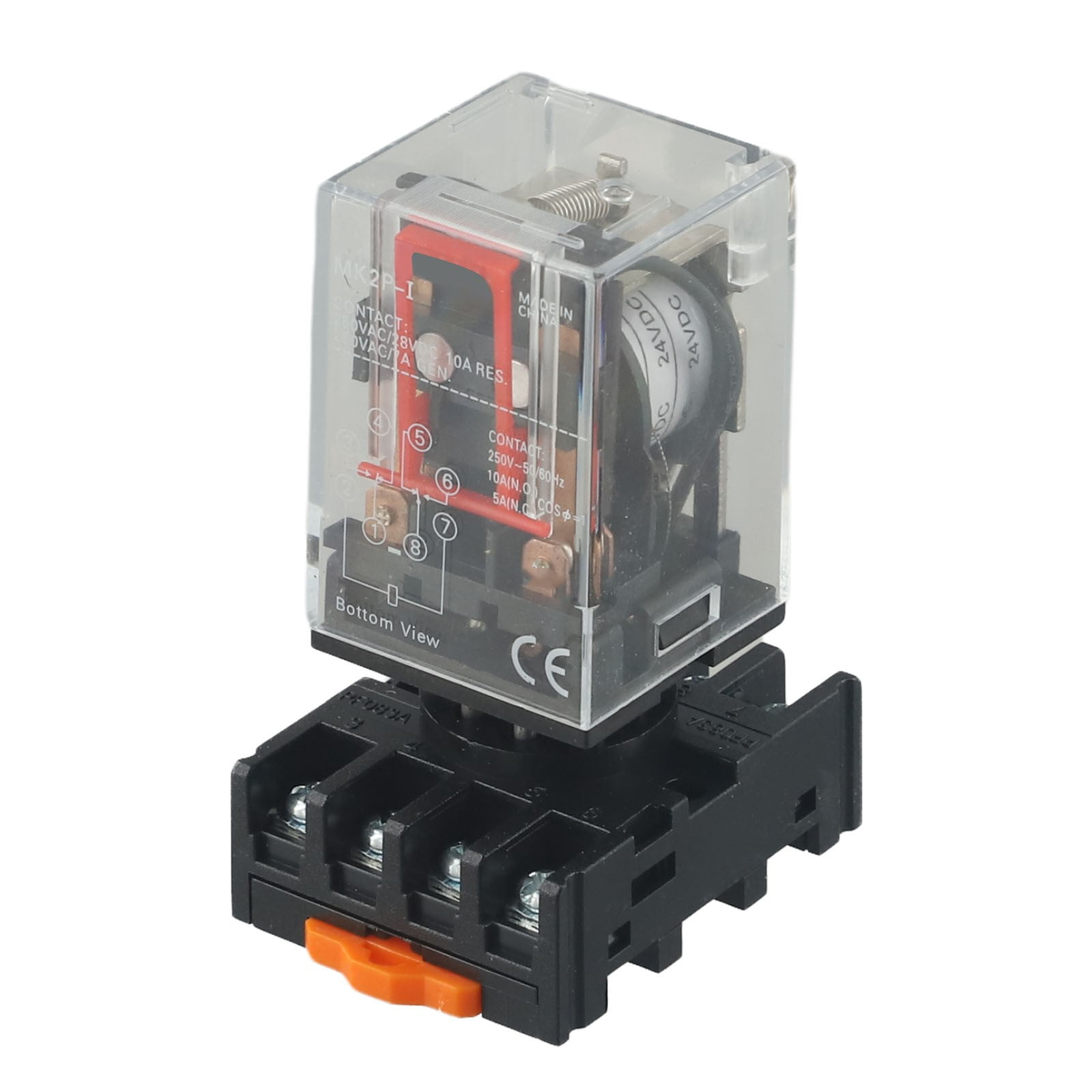 1set MK2P MK2P-I DC 24V Relay 8-Pin 10A 250VAC With PF083A Socket Base - Walmart.com