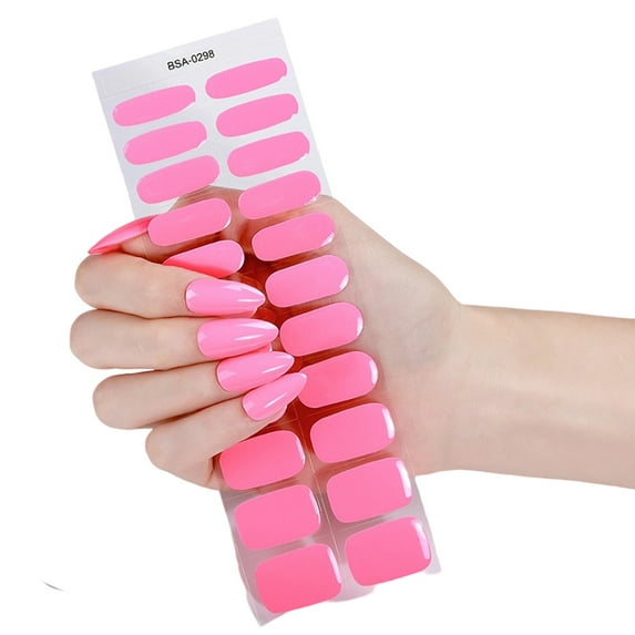 1Set Not Need Curing Light Gel Nails Stickers Easy to Apply Strong Hold ...