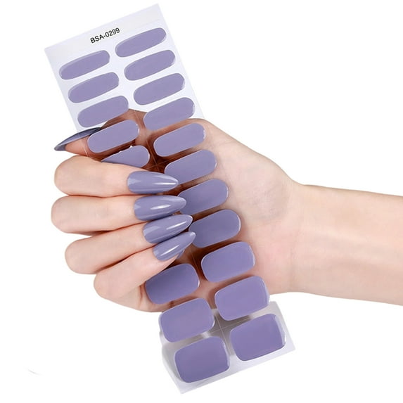 1Set Not Need Curing Light Gel Nails Stickers Easy to Apply Strong Hold ...