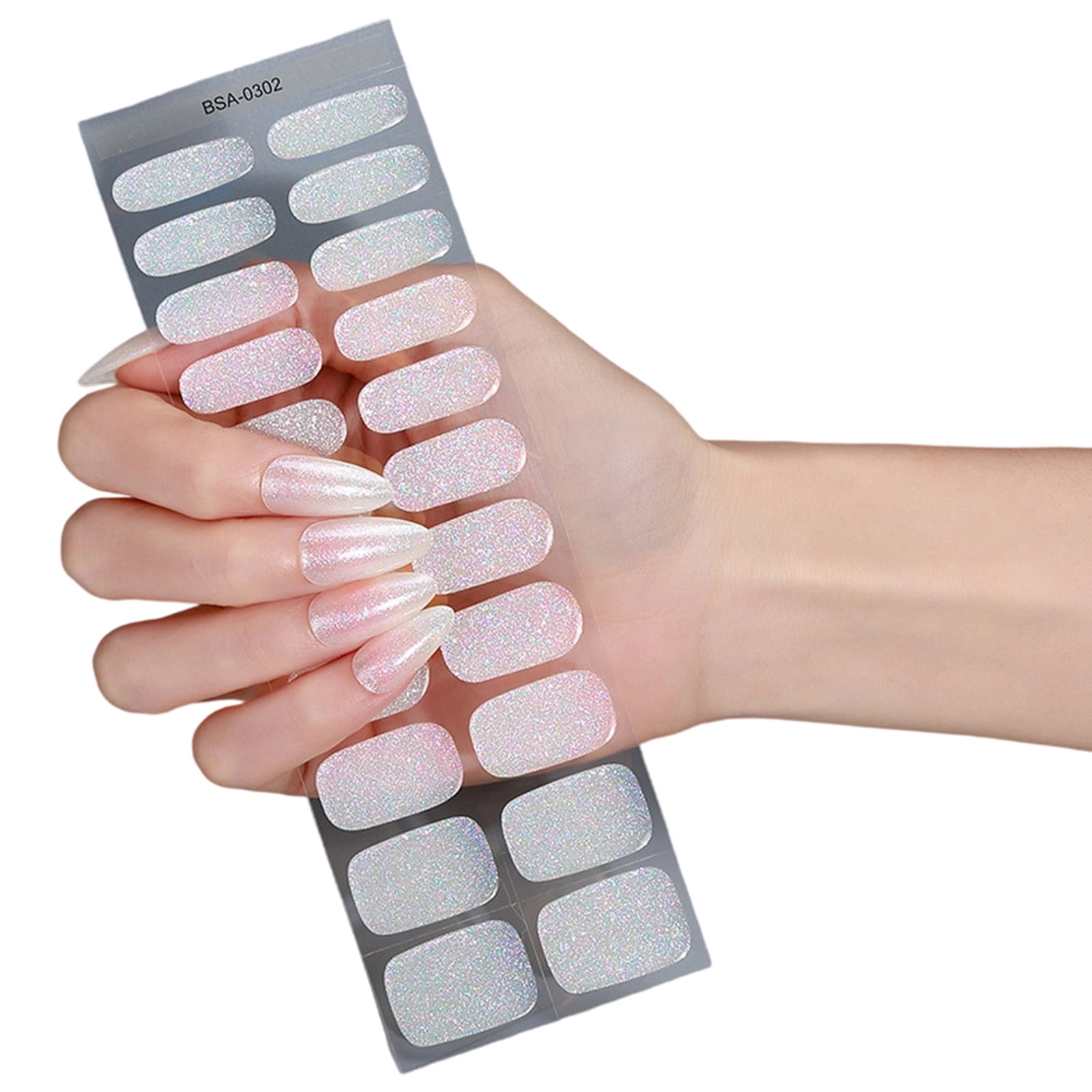 1Set Not Need Curing Light Gel Nails Stickers Easy to Apply Strong Hold ...