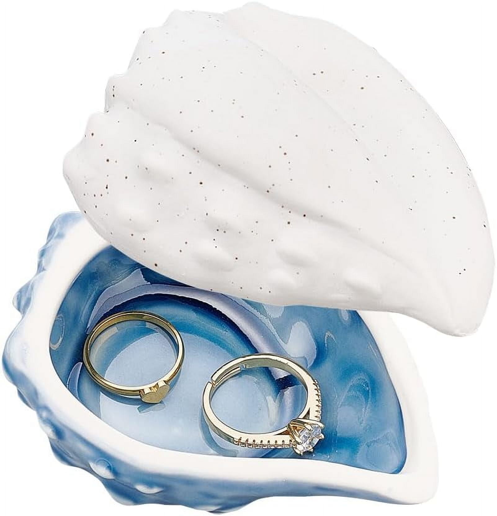 1Set Ocean Style Porcelain Storage Box Conch Shape Storage Tray with ...