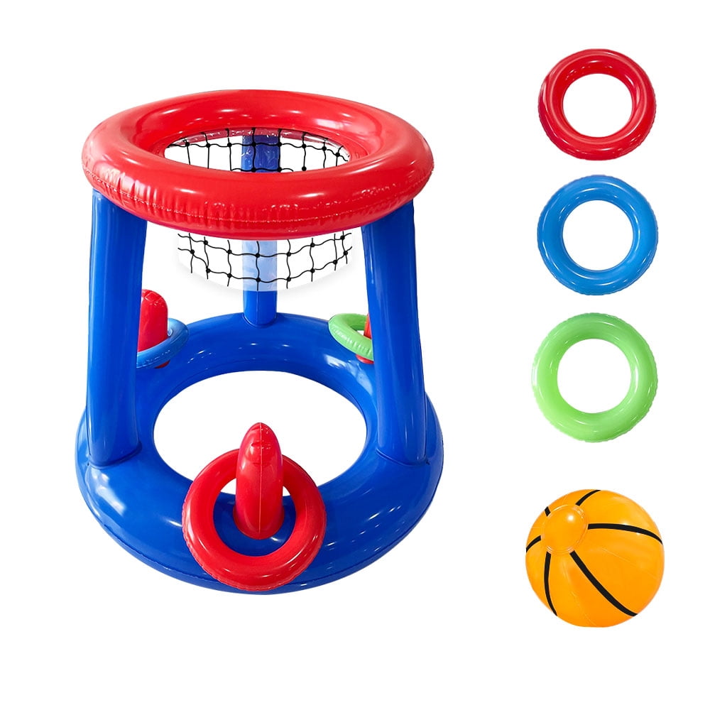 1Set Of Inflatable Swimming Pool Basketball Ring Throwing Game Set ...