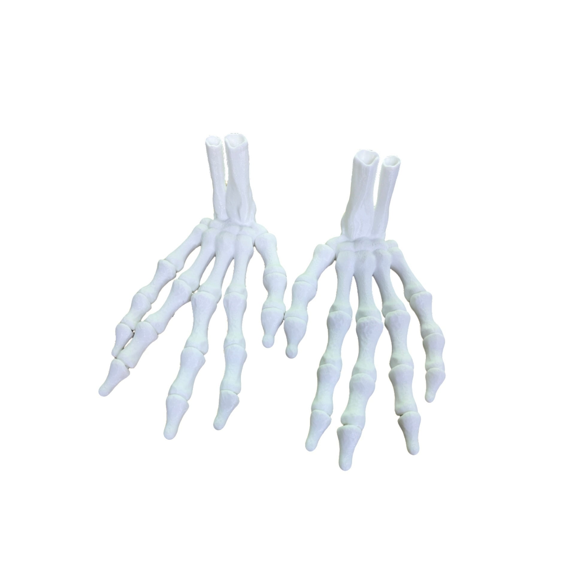 1Set One Double Hand Skeleton 21CM Halloween skull claw horror figurine ...