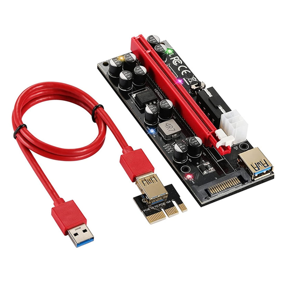 1Set PCIE 3.0 1X to 16X Graphics Card Adapter Cable PCI-E 1X to 16X ...