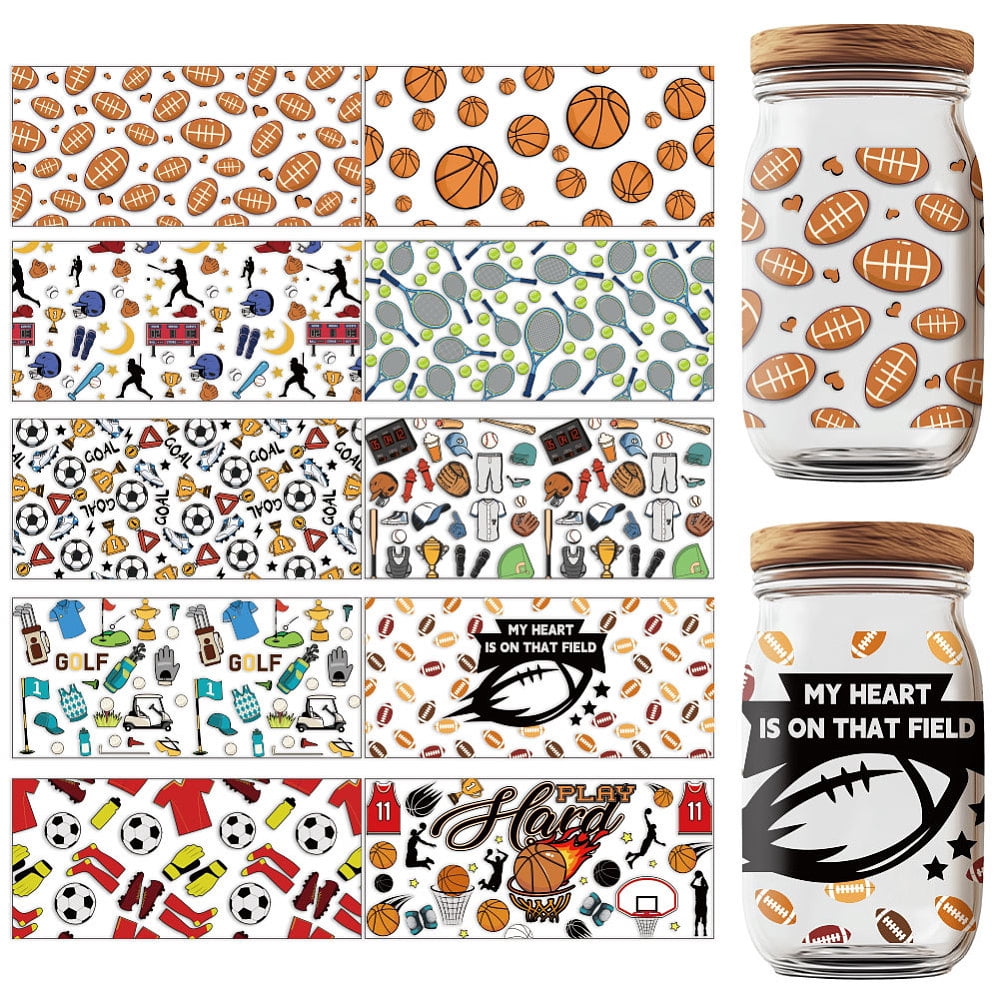 1Set PVC DIY Heat Transfer Paper for UV Sublimation Cup Mixed Shapes ...