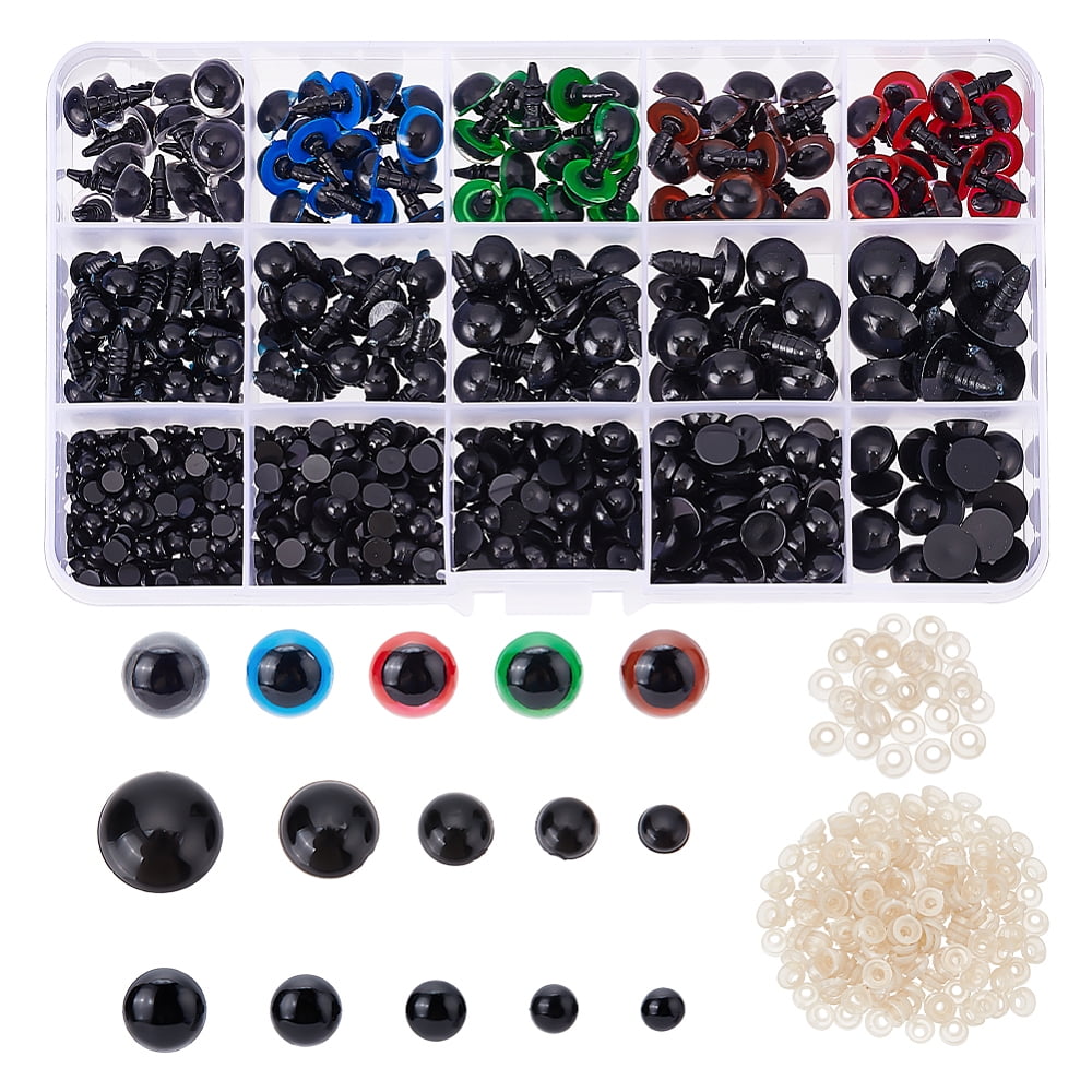 1Set Plastic Doll Eyes Sets with Washers Craft Safety Eyes for Crochet ...