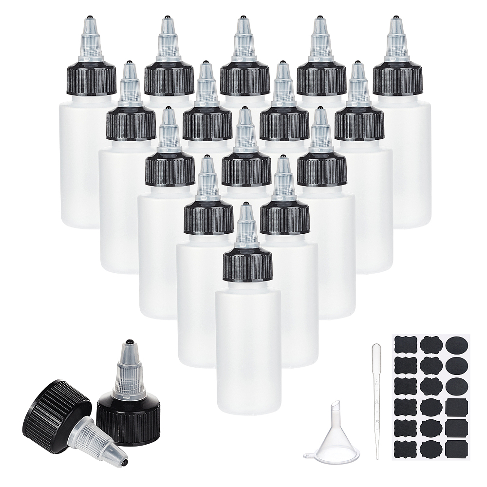 1Set Plastic Glue Bottles with PVC Chalkboard Sticker Labels Disposable ...