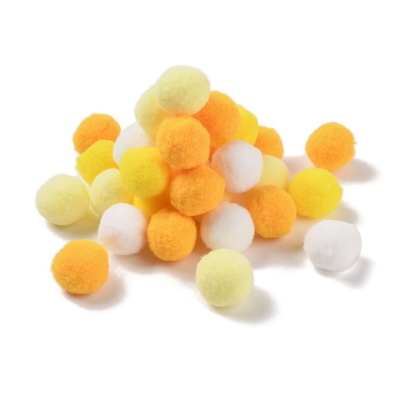 1Set Polyester Ball Decoration Pom Pom Ball For DIY Craft Yellow 2.6 ...