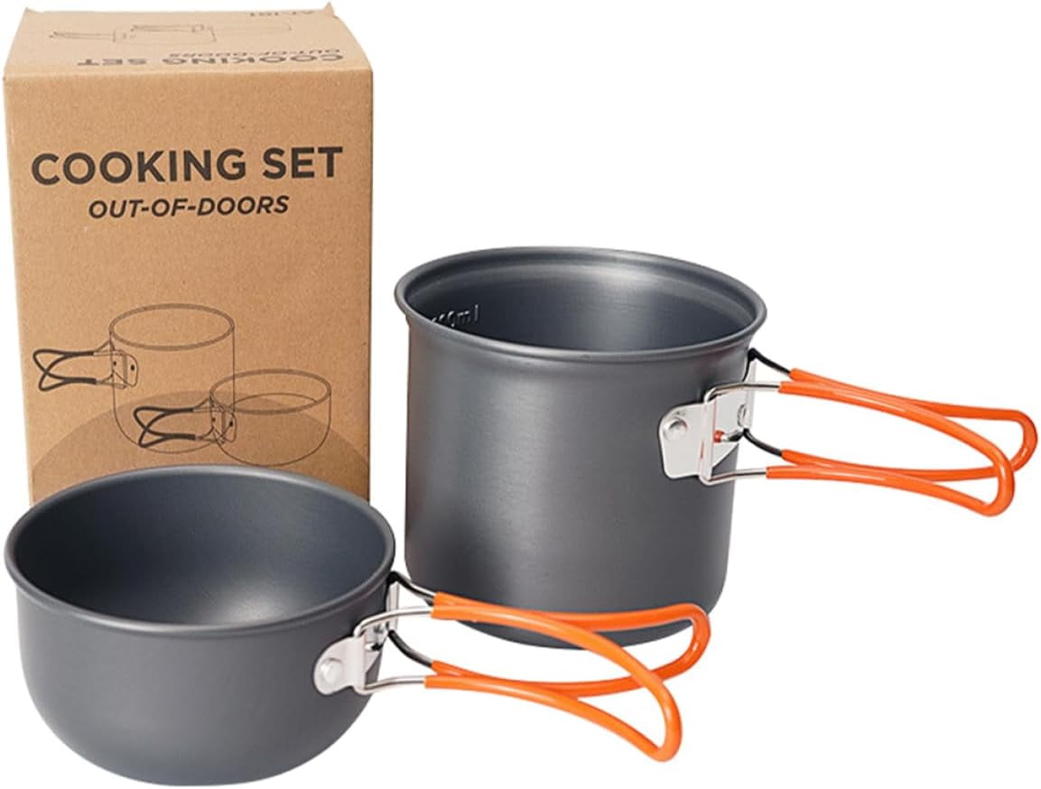 1Set Portable Outdoor Cooking Pot Camping Cookware for Picnic and ...
