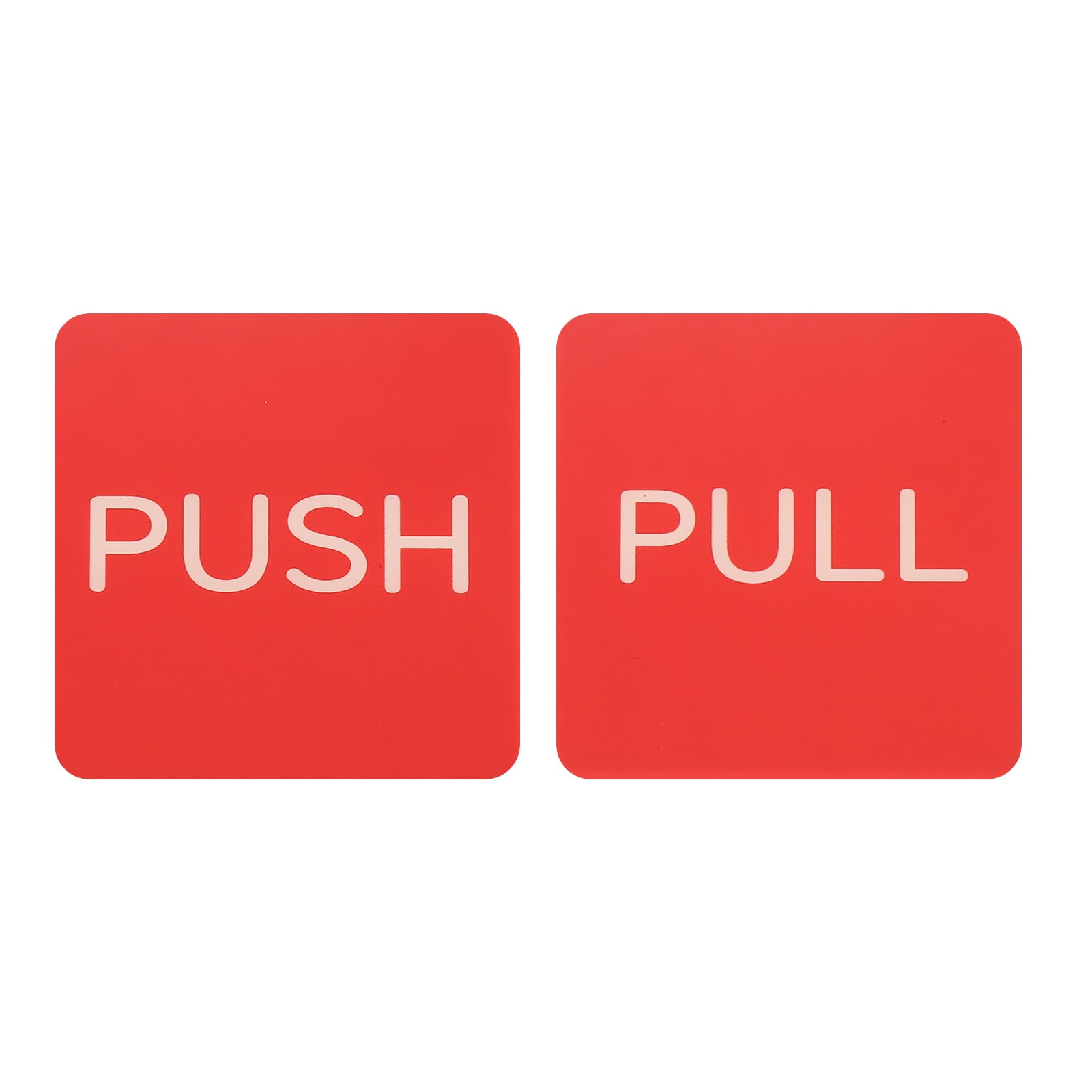 1Set Push Pull Door Stickers, 3in Push and Pull Signs Plate Acrylic ...