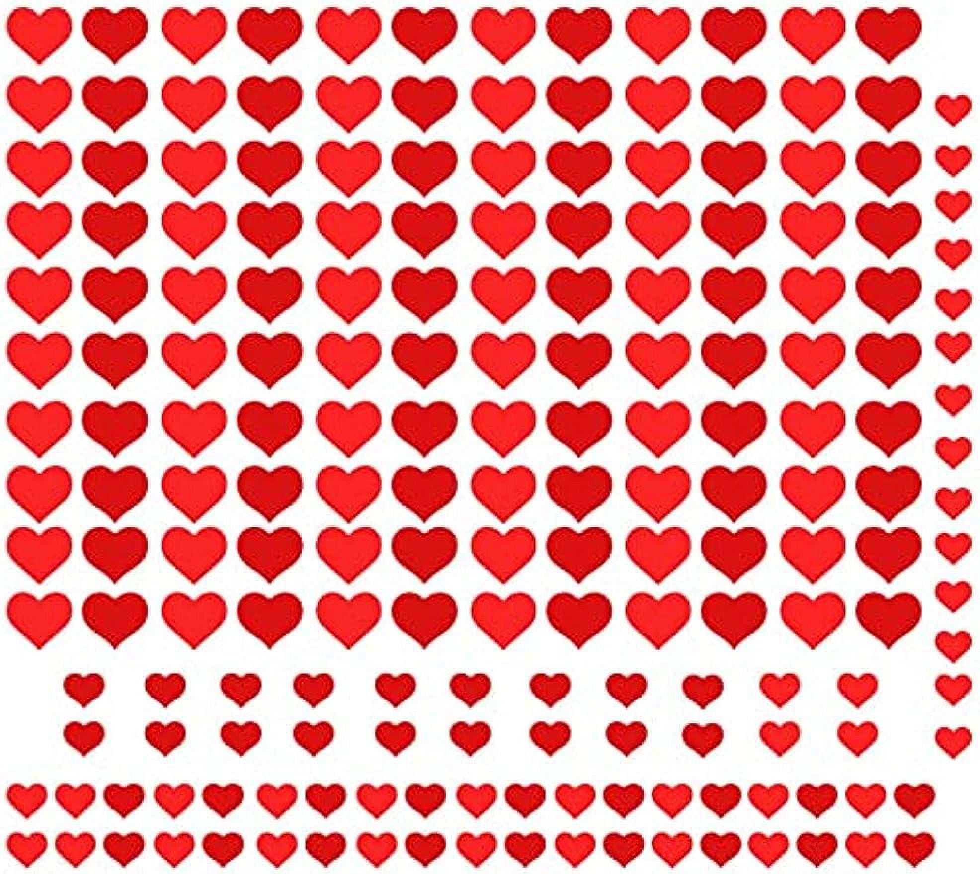 1Set Red Heart Shape Wall Decals Love Theme Wall Stickers 2 Sheet Art ...