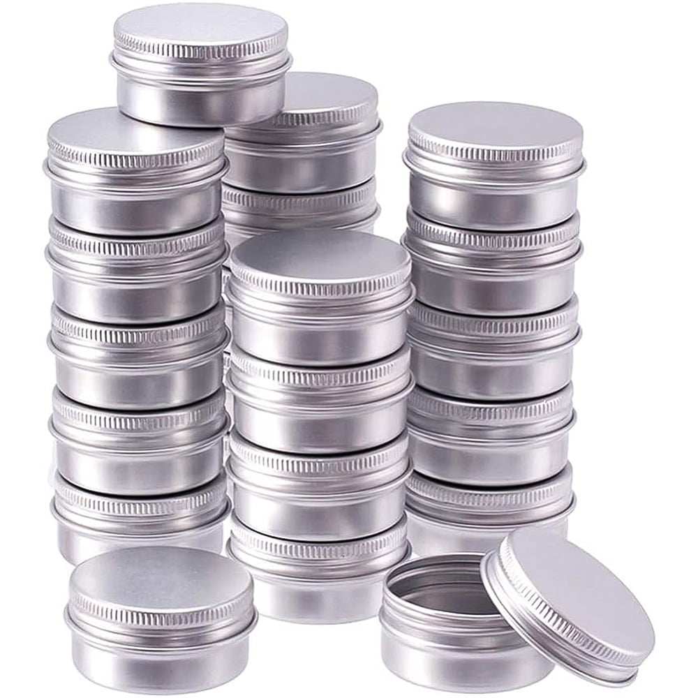 1Set Round Aluminium Tin Cans Aluminium Jar Storage Containers for ...