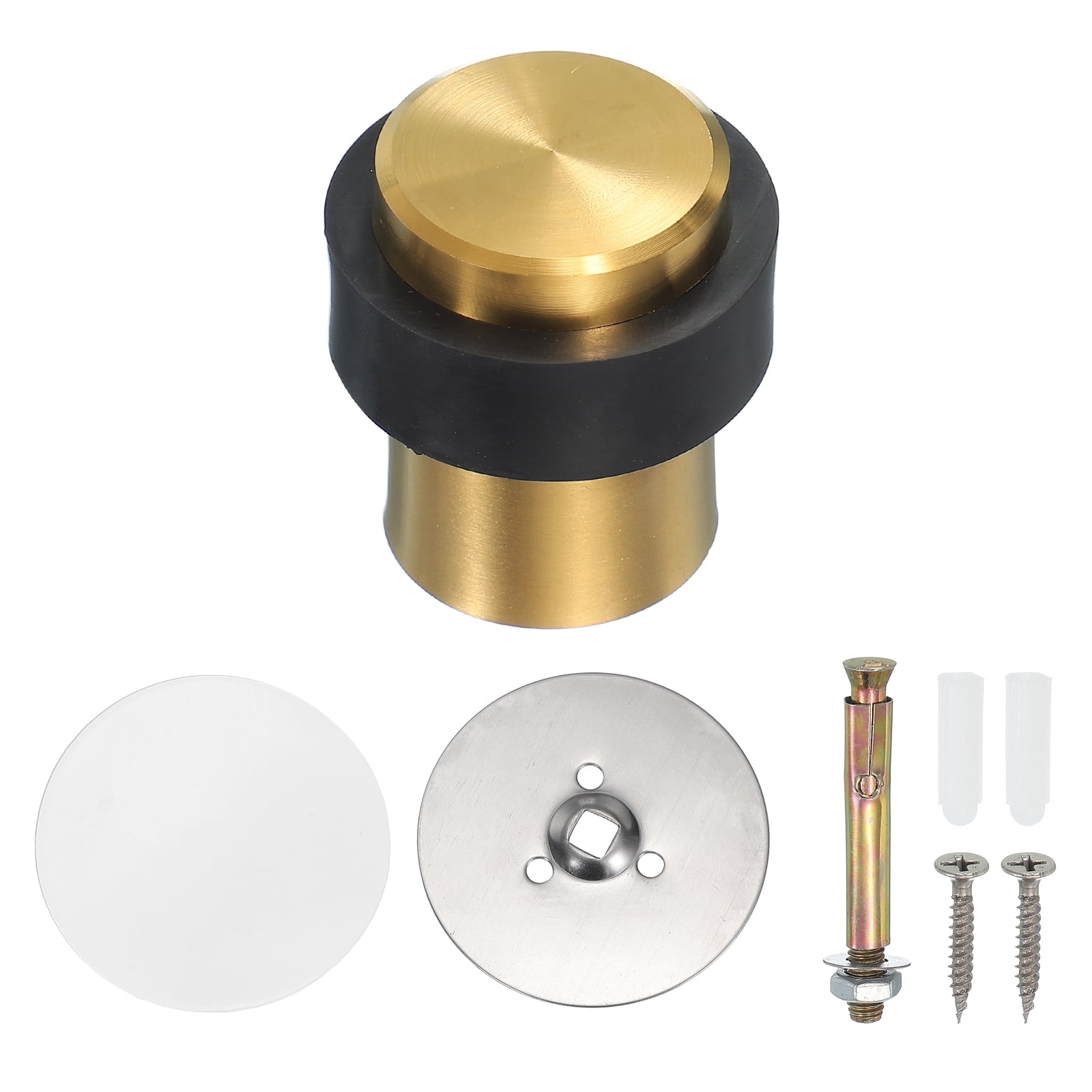 1Set Round Door Stoppers, 46mm Stainless Steel Door Stop Doorstop Wedge ...