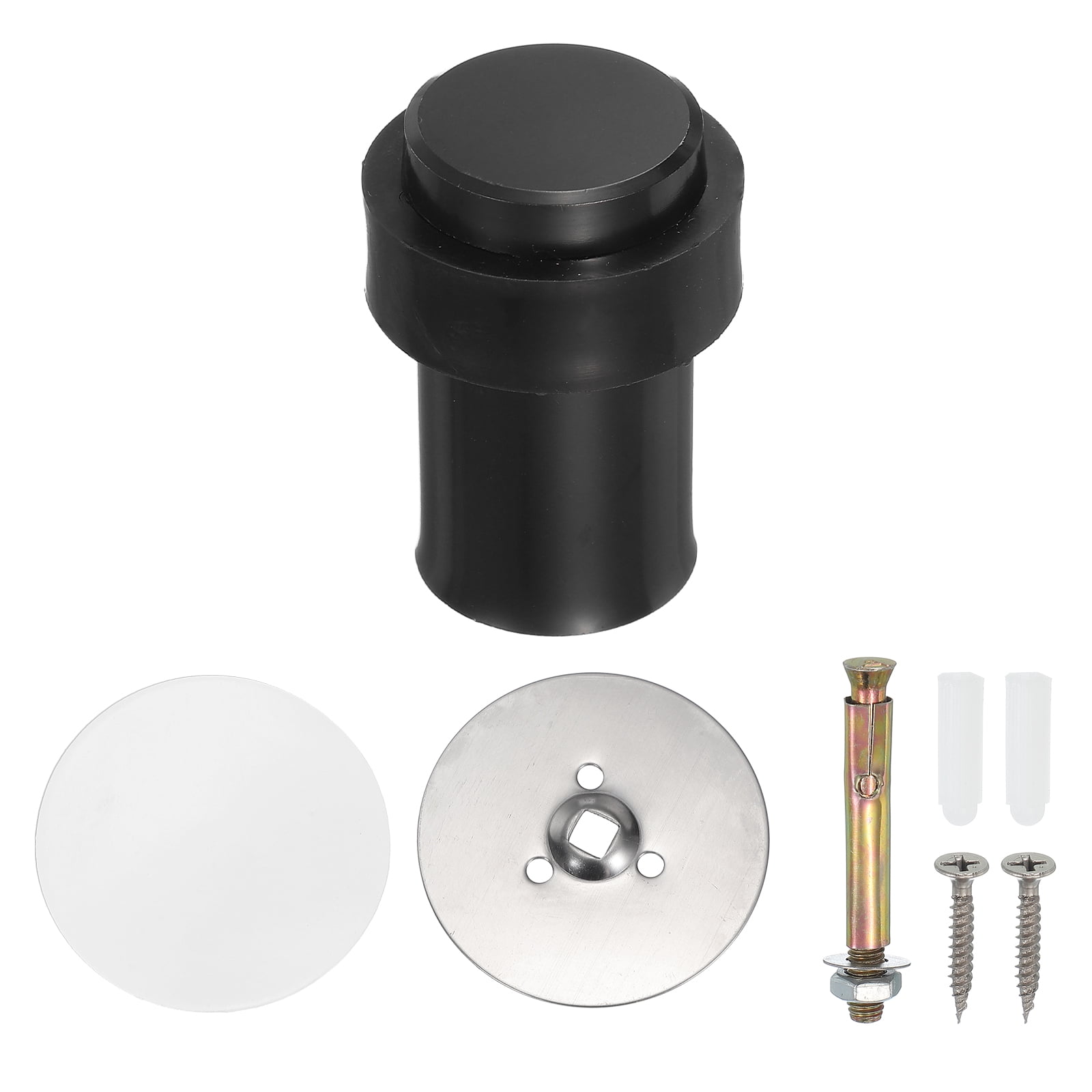 1Set Round Door Stoppers, 60mm Stainless Steel Door Stop Doorstop Wedge ...