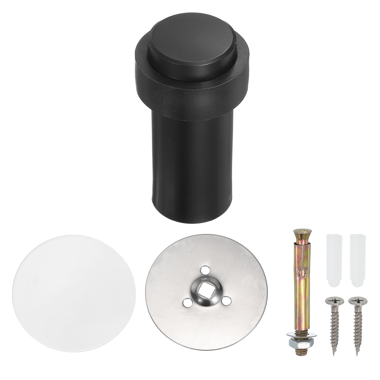 1Set Round Door Stoppers, 80mm Stainless Steel Door Stop Doorstop Wedge ...