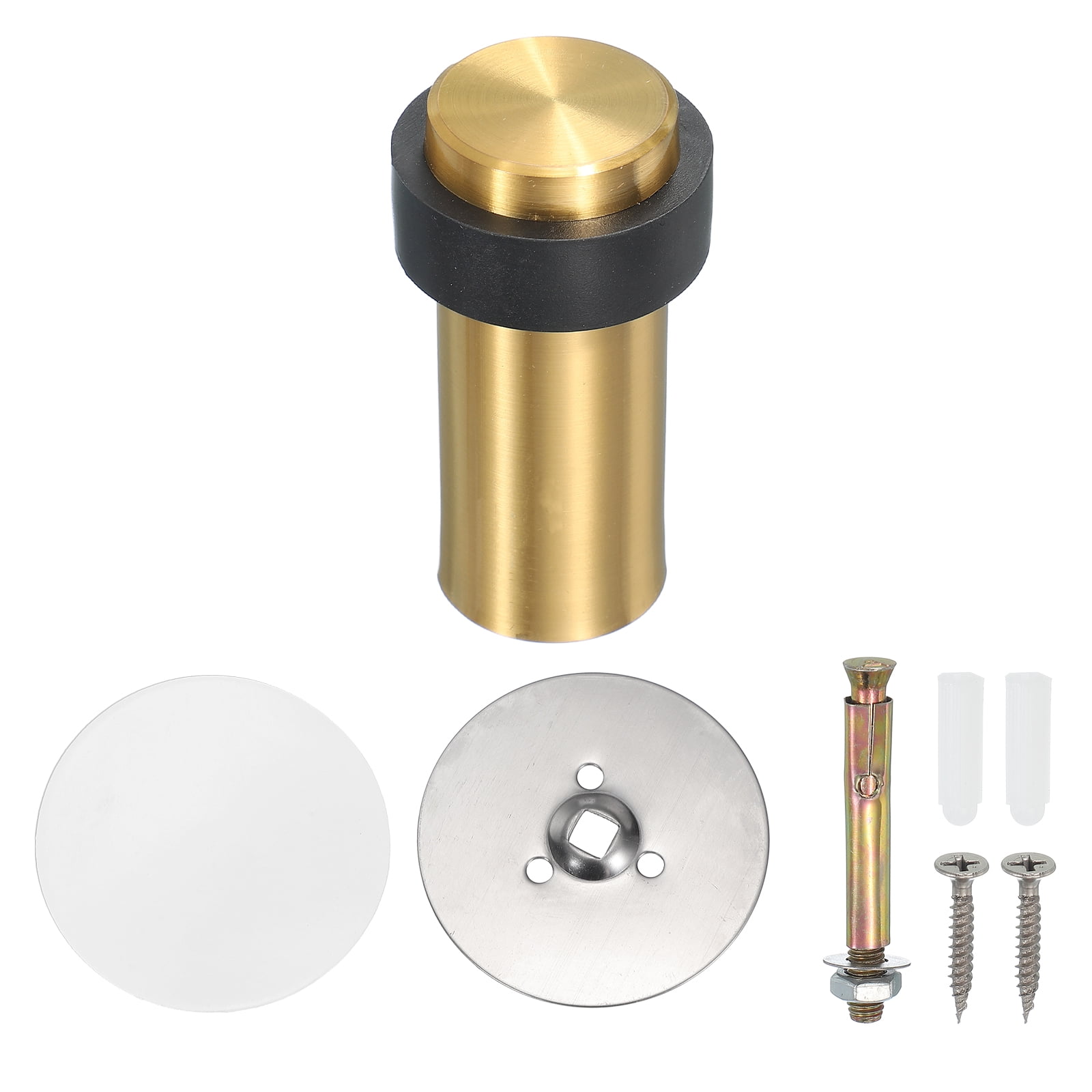1Set Round Door Stoppers, 80mm Stainless Steel Door Stop Doorstop Wedge ...