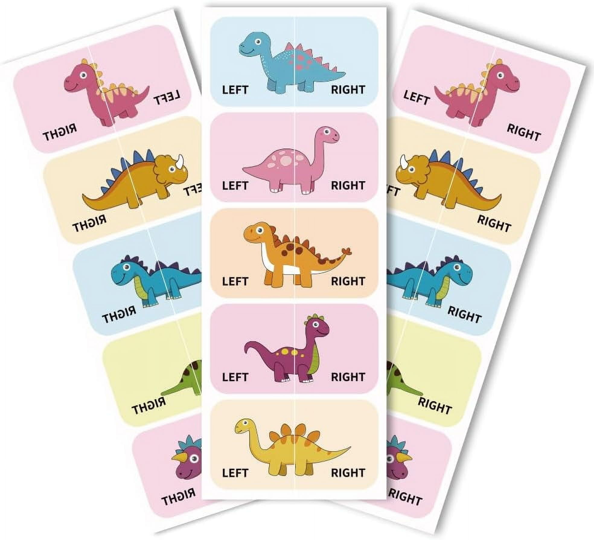 1Set Shoes Stickers for Shoes Learning Left Right Dinosaurs 100pcs(50 ...