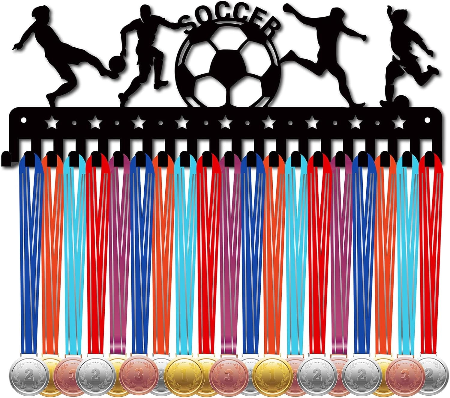 1Set Soccer Medal Hangers Football Medal Holder Display Rack Sports ...