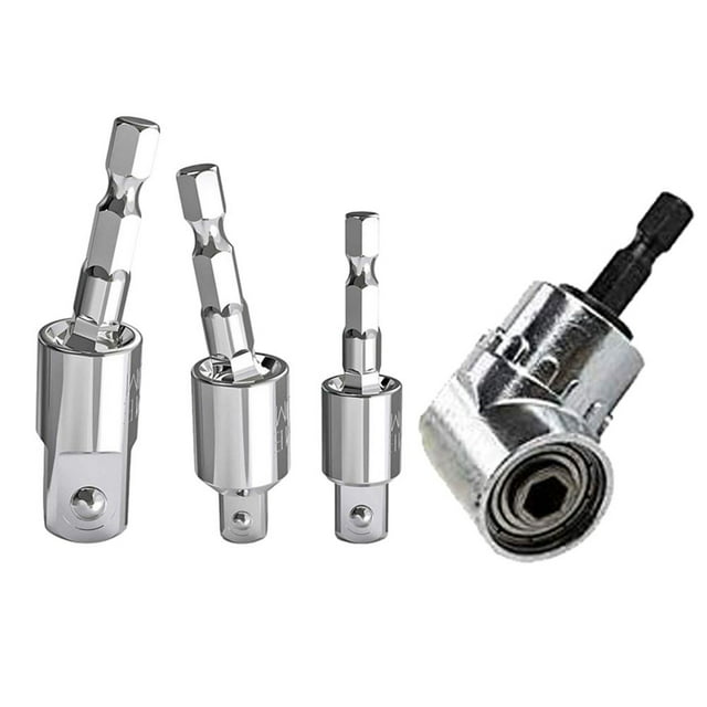 1Set Socket Adapter 360 Rotatable Hex Shank Driver Socket Adapter Drill ...