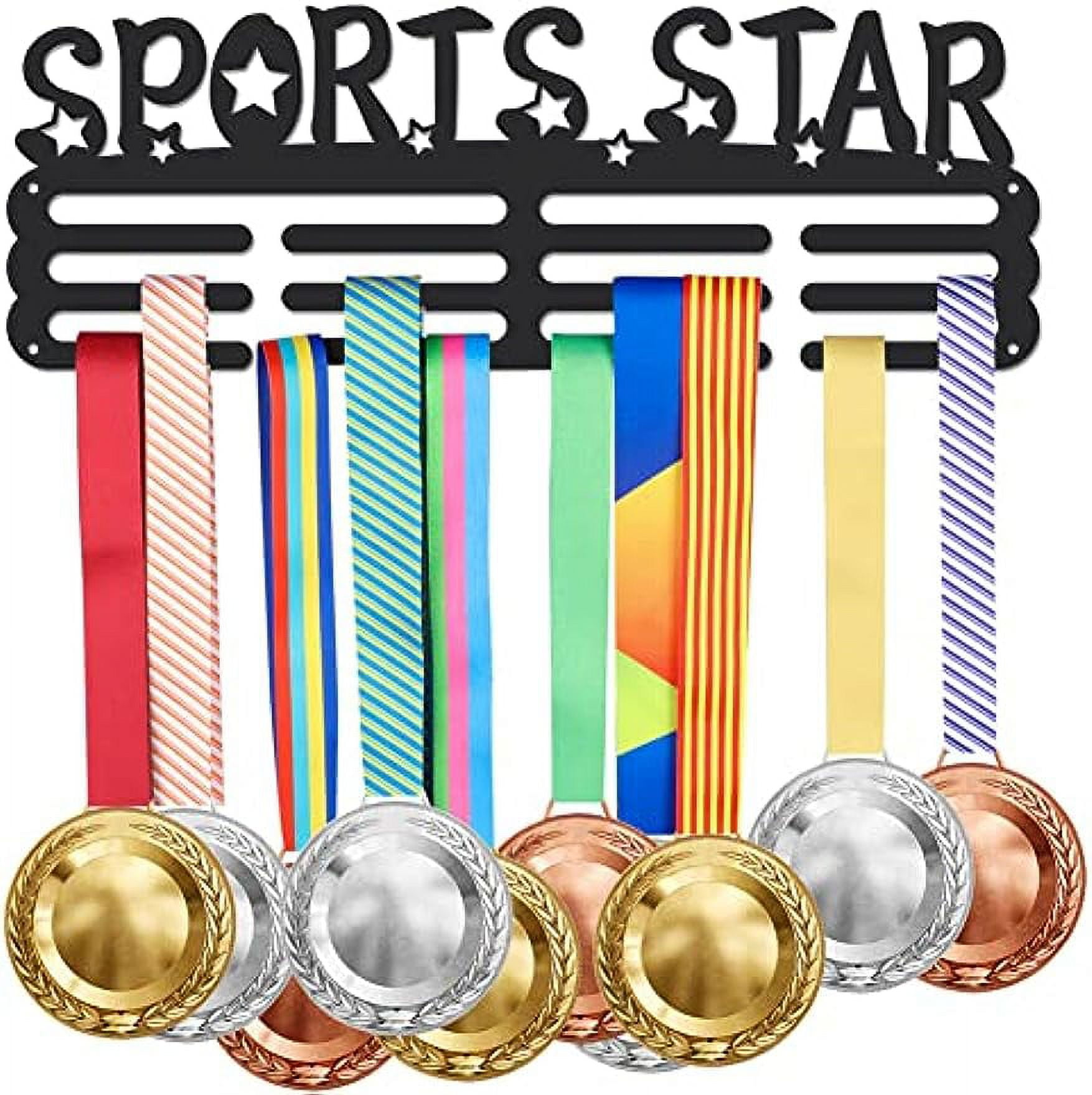 1Set Sports Star Medals Display Medal Holder Inspirational Words Medal ...