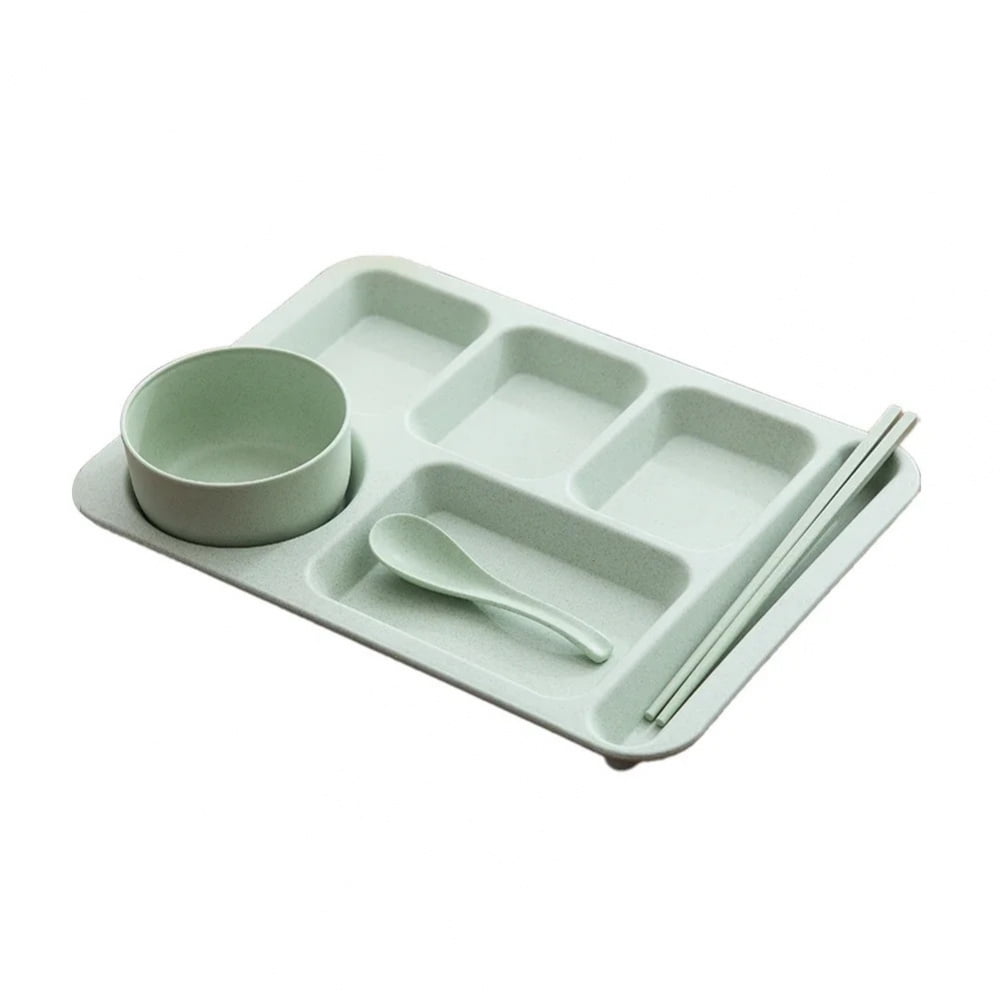 1Set Student Meal Plate Fast Food Bowls Anti-fall Household Meal Plate ...