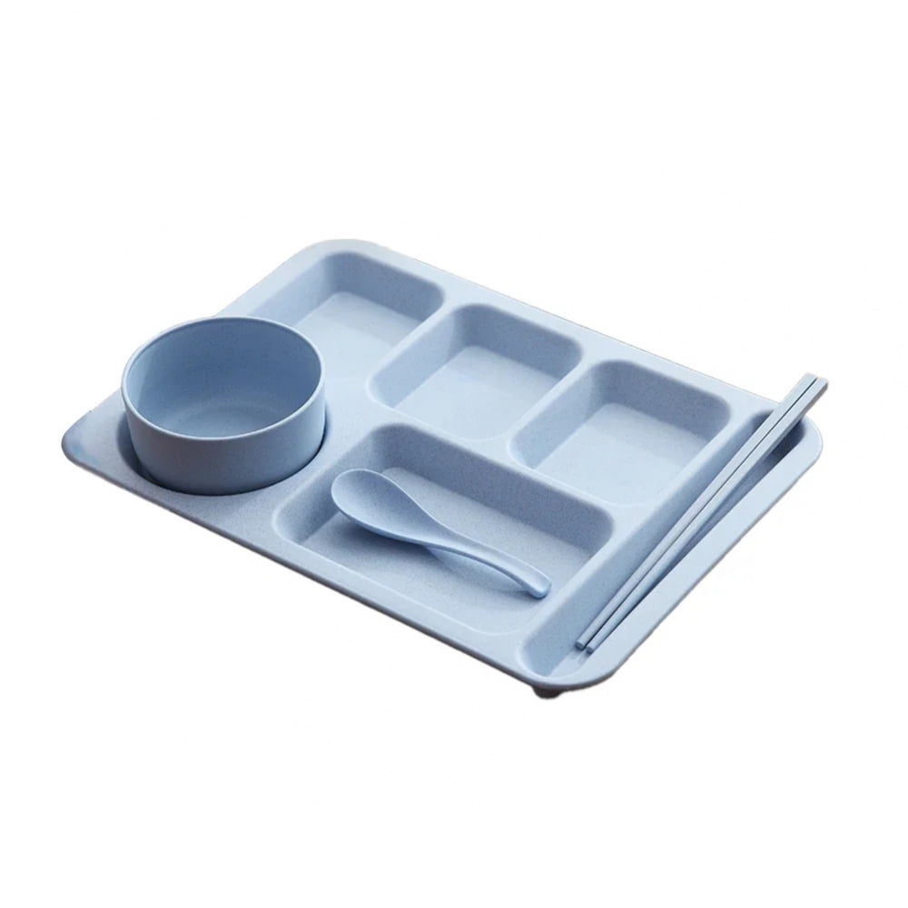 1Set Student Meal Plate Fast Food Bowls Anti-fall Household Meal Plate ...