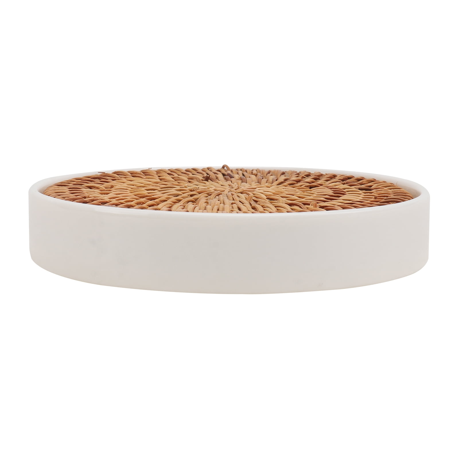 1Set Tea Serving Tray Rattan Tea Tray Teapot Storage Tray Tea Set ...