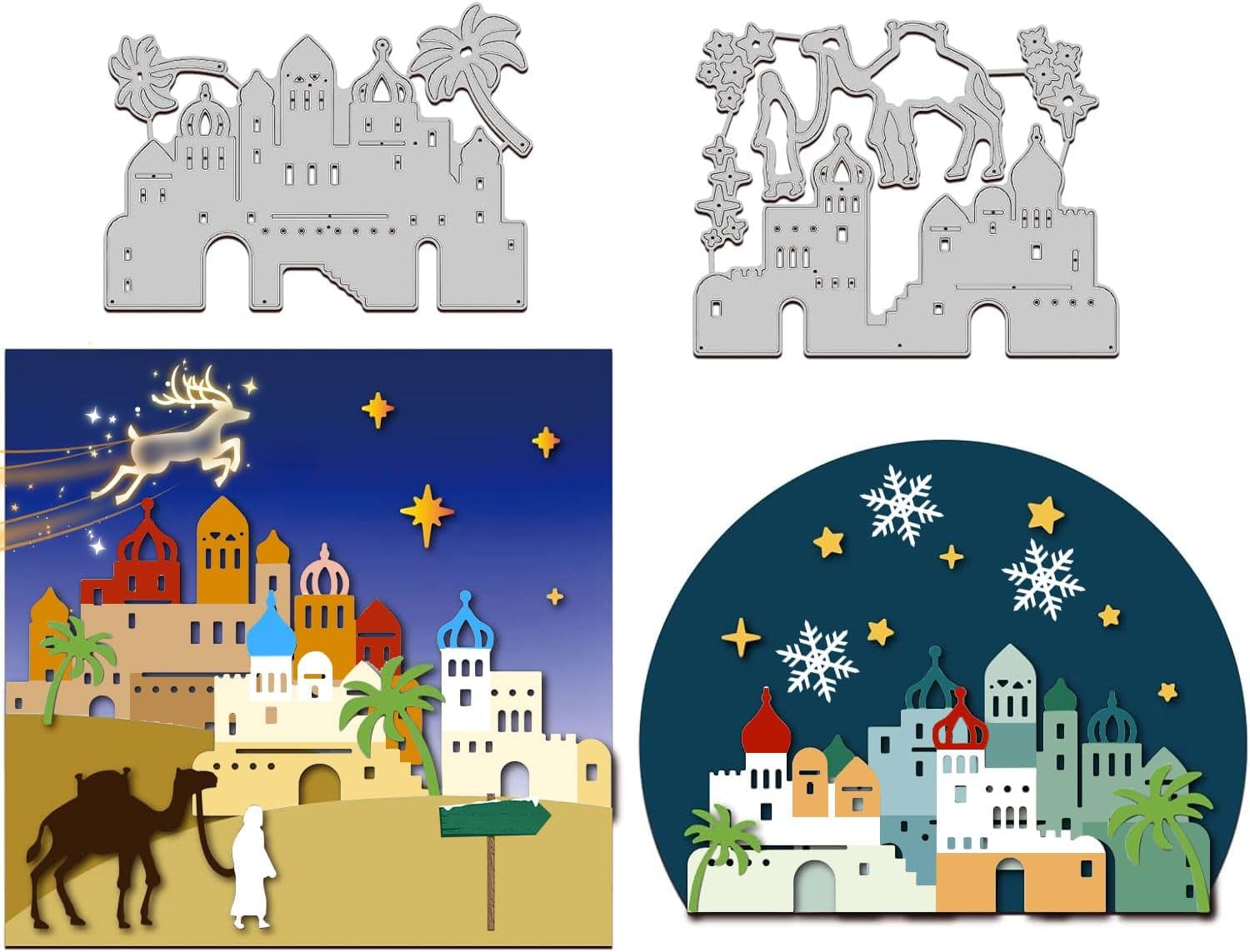 1Set Town of Bethlehem Cutting Dies Christmas Embossing Stencil ...