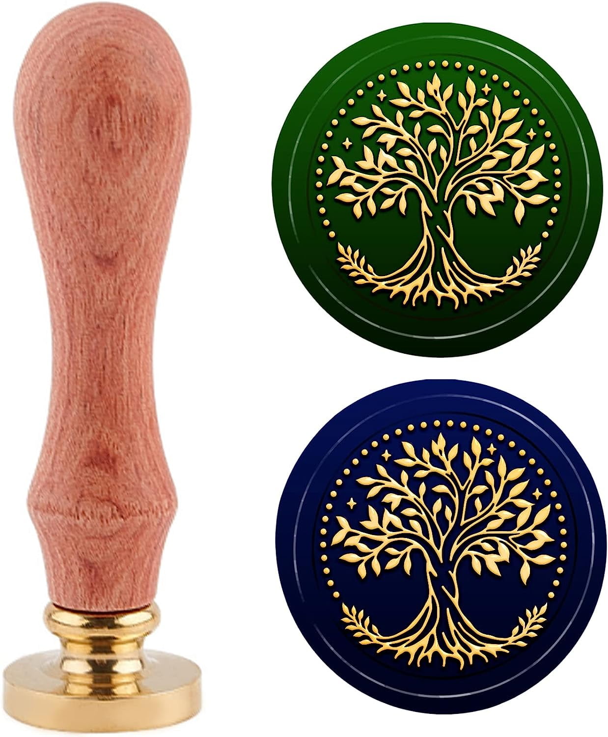 1Set Tree of Life Wax Sealing Stamp Vintage Plant Wax Seal Stamp with ...