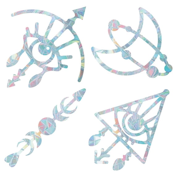 1Set Waterproof PVC Colored Laser Stained Window Film Adhesive Stickers ...