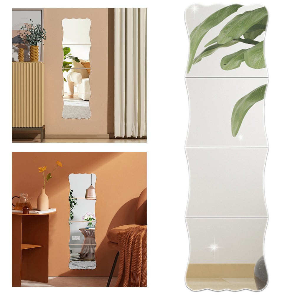 1Set Wave Full-Length Mirror 1MM Full Length 100CM Acrylic Mirror ...