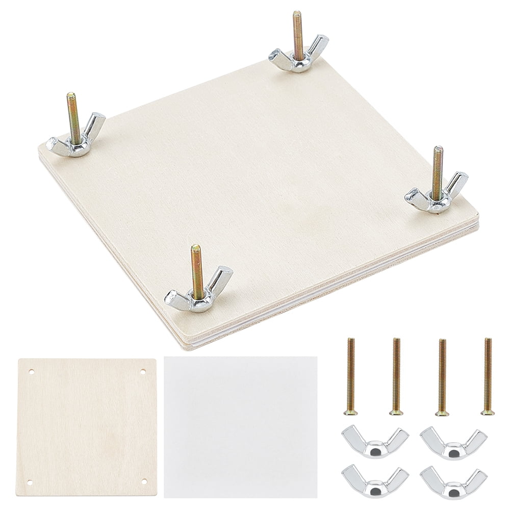 1Set Wood Flower Press Kit 4x4inch Plant & Leaf Preservation Set for ...