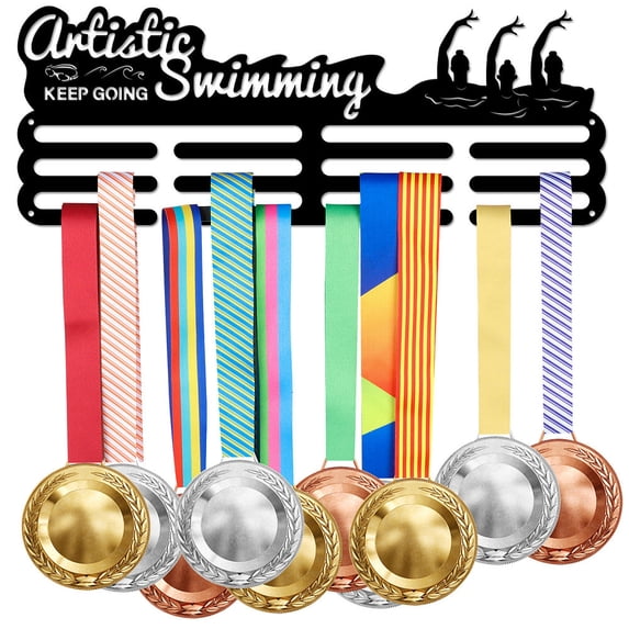 1Set Word Artistic Swimming Fashion Iron Medal Hanger Holder Display ...