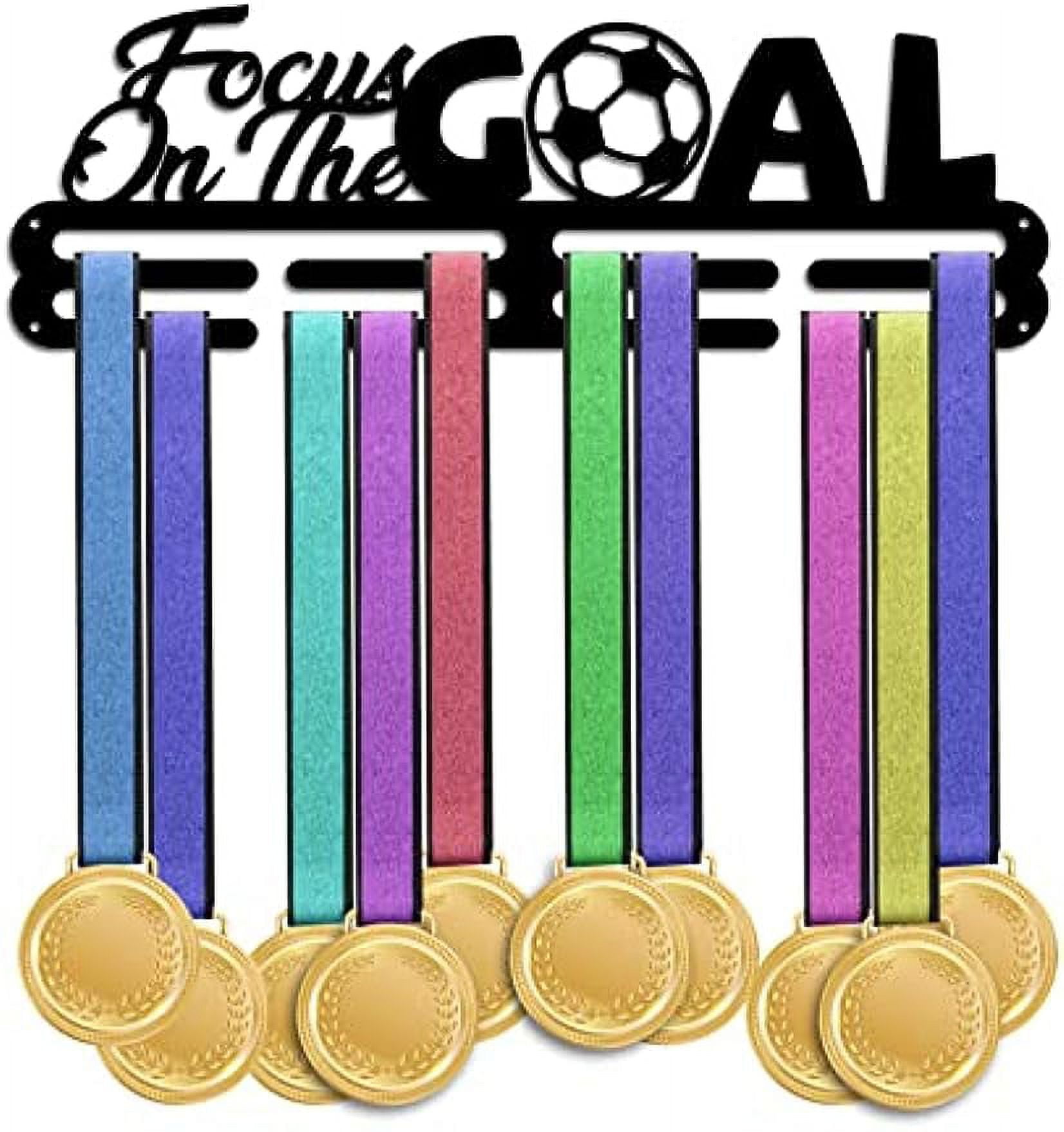 1SetMedal Hanger Display Soccer Ball Medal Holder Rack Focus on The ...