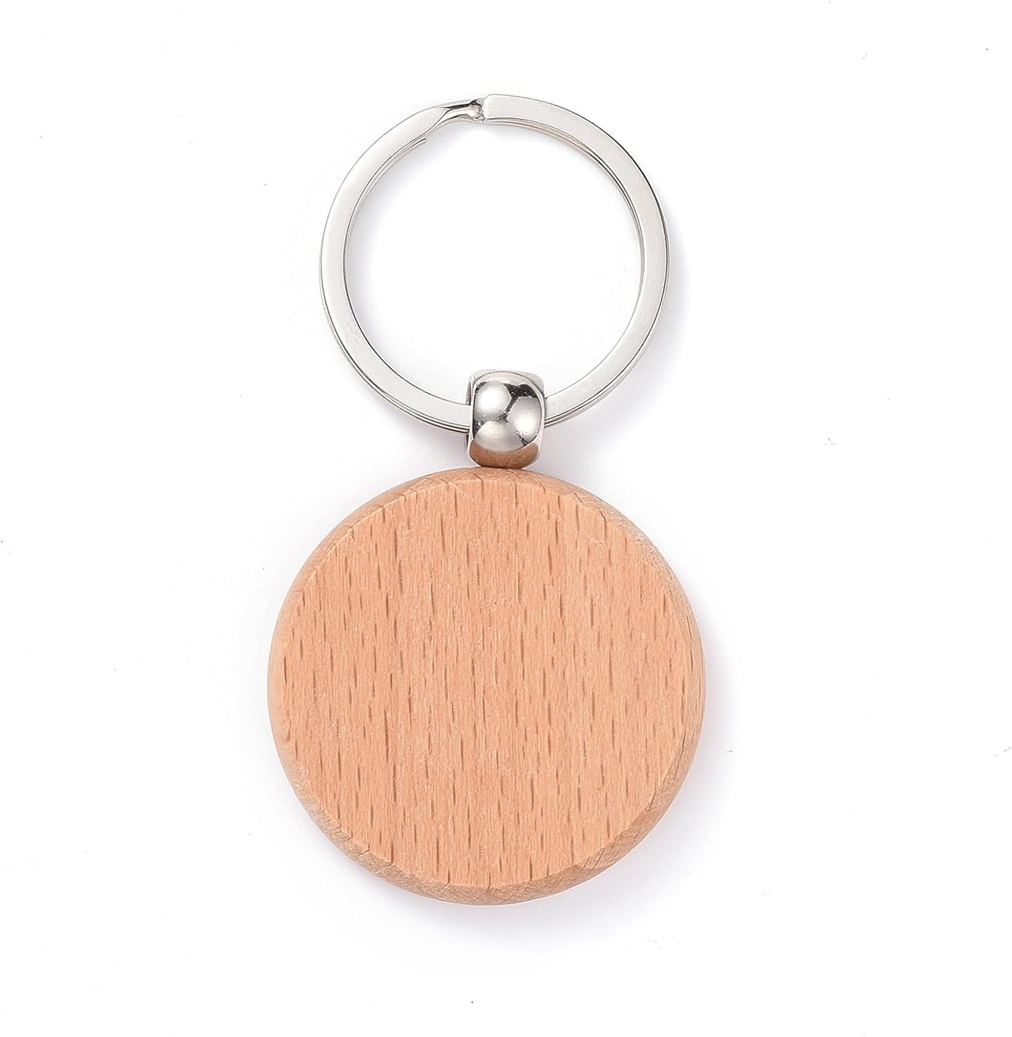 1Sets 8Pcs Natural Keychain with Platinum Plated Iron Split Key Rings ...