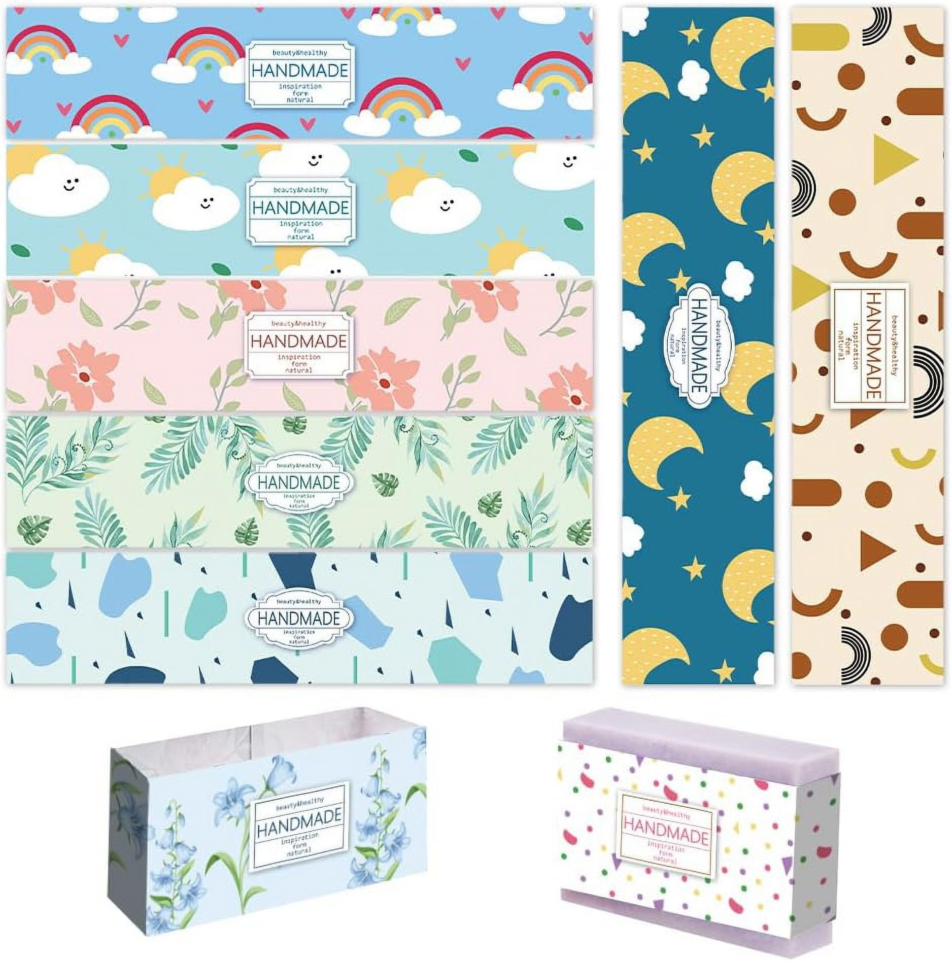 1Sets 90pcs Wrap Paper Tape 9 Style Rainbow Flower Band Label Flower ...