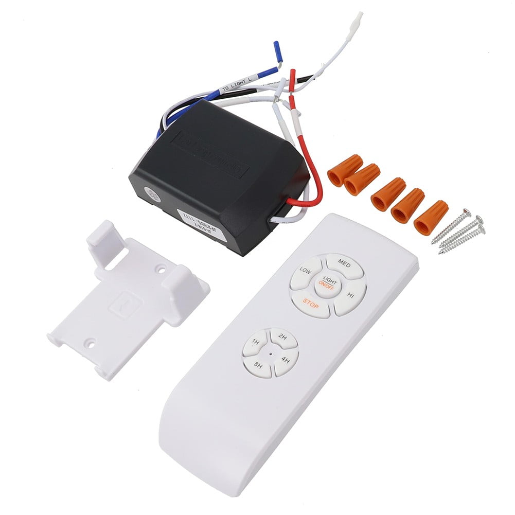 1Sets Ceiling Fan & Light Dimmer Remote Control Kit Fan Timing Speed ...