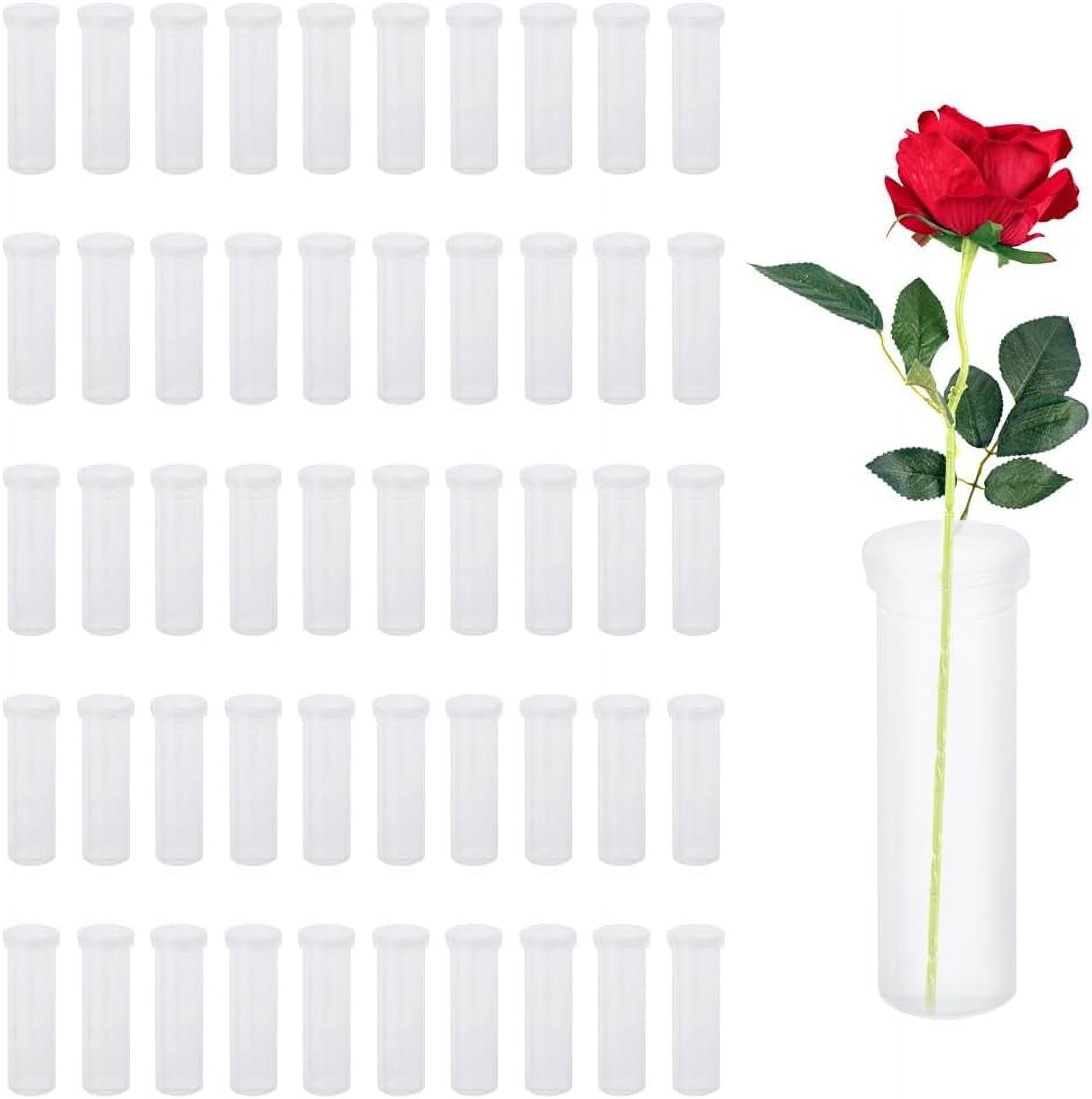 1Sets Floral Tubes Clear Plastic Water Tubes for Flowers Floral Vials ...