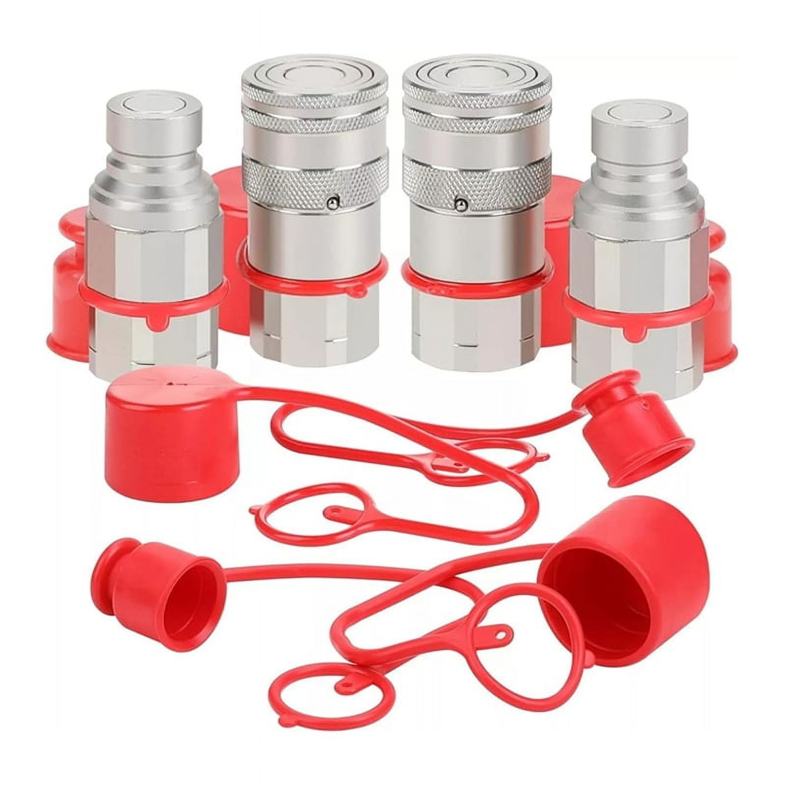 1Sets Hydraulic Quick Connect Couplers 1/2Inch SAE Flat Face for Skid ...