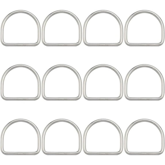 1Sets Metal D Ring Heavy Duty Stainless Steel Rings - Walmart.com