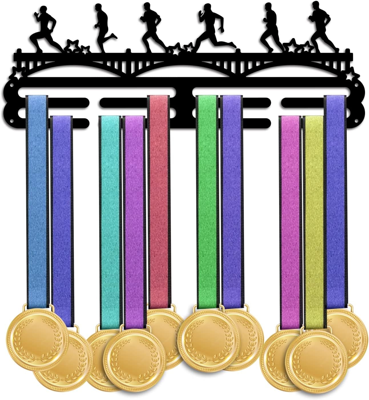 1Sets Metal Medal Holder Running Athlete Medals Hanger Medal Rack Frame ...