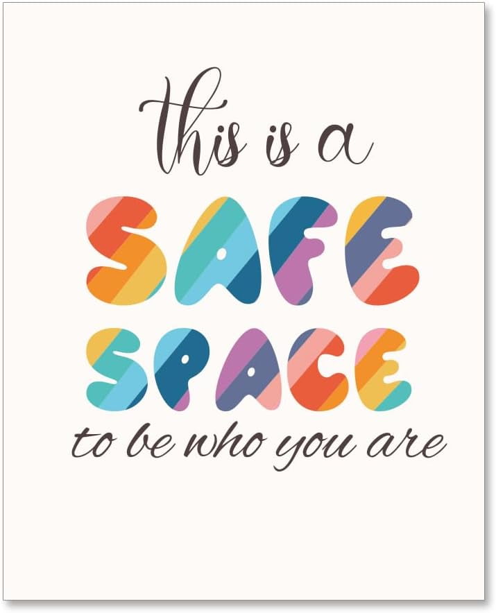 1Sheet 1 Pc Mental Health Wall Poster This Is A Safe Space Print Boho ...