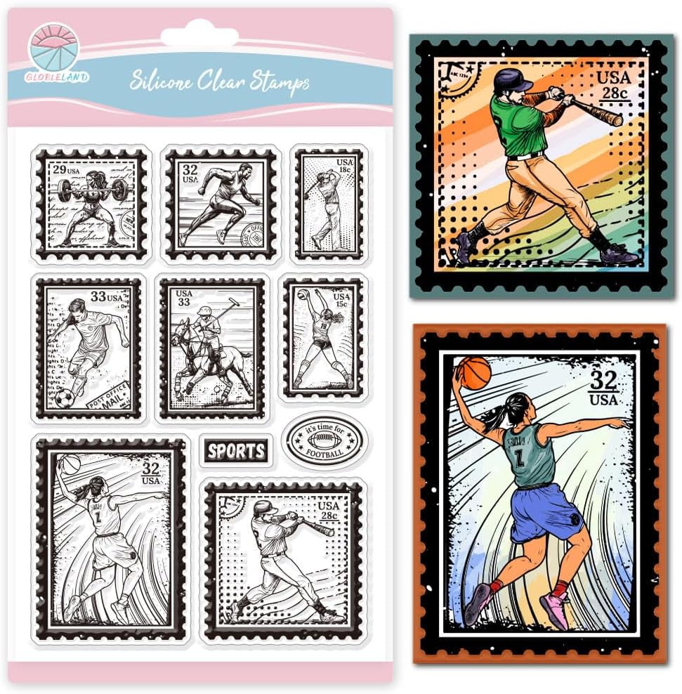 1Sheet Custom PVC Plastic Clear Stamps Cards Making Sports for DIY ...